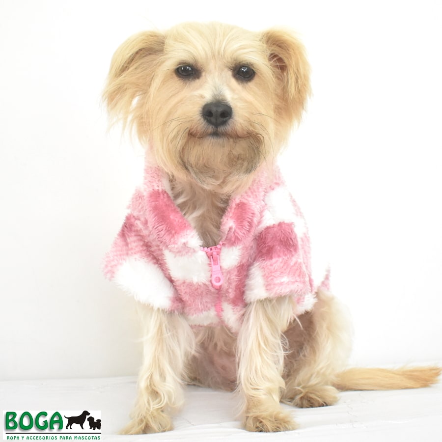 BOGA CASACA PELUCHE ROSADO | Pet Más