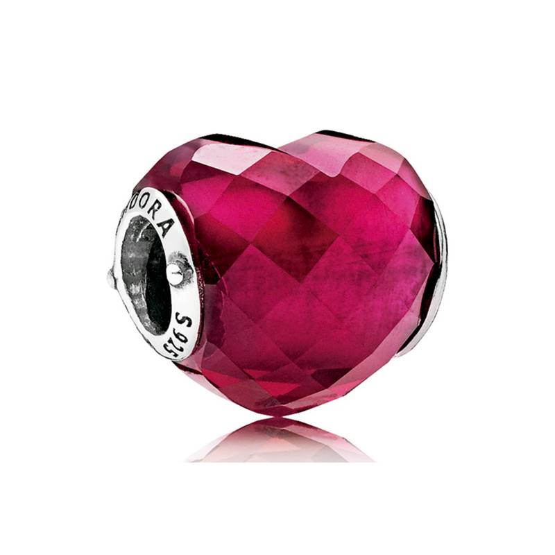Charm Pandora corazon de cristal fucsia | Befashion