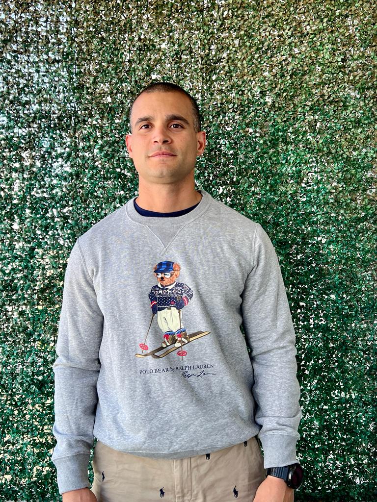 Poleron Polo Ralph Lauren Gris Ski y Oso Polera Azul Con Renos Blancos ...