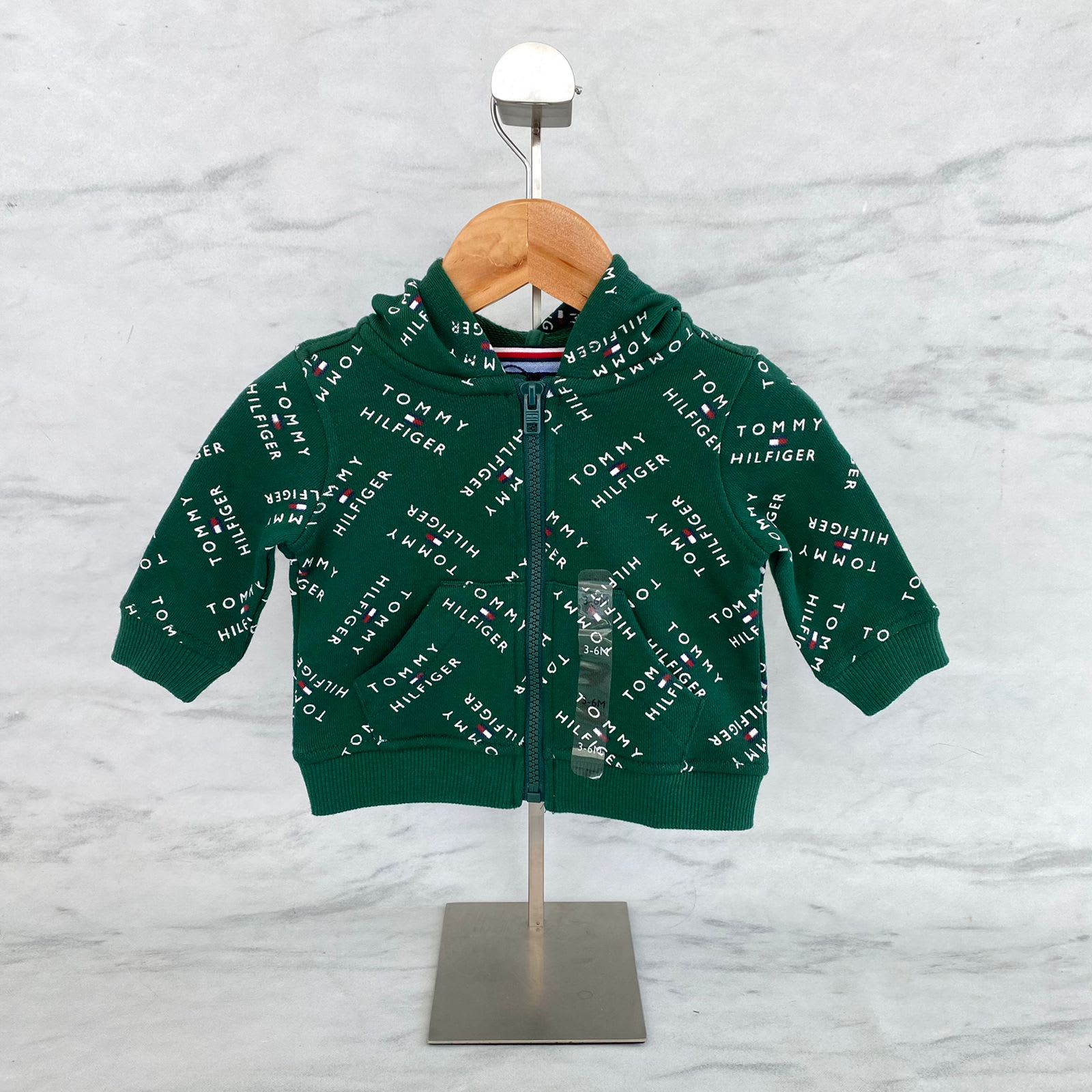 Poleron Tommy Hilfiger Kids verde letras | Befashion