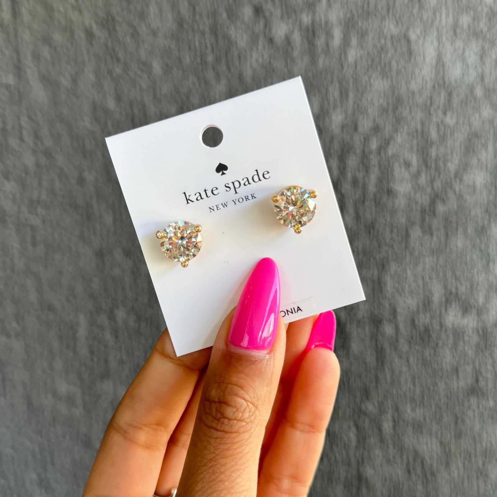 Aros Kate Spade Circon dorado brillante | Befashion