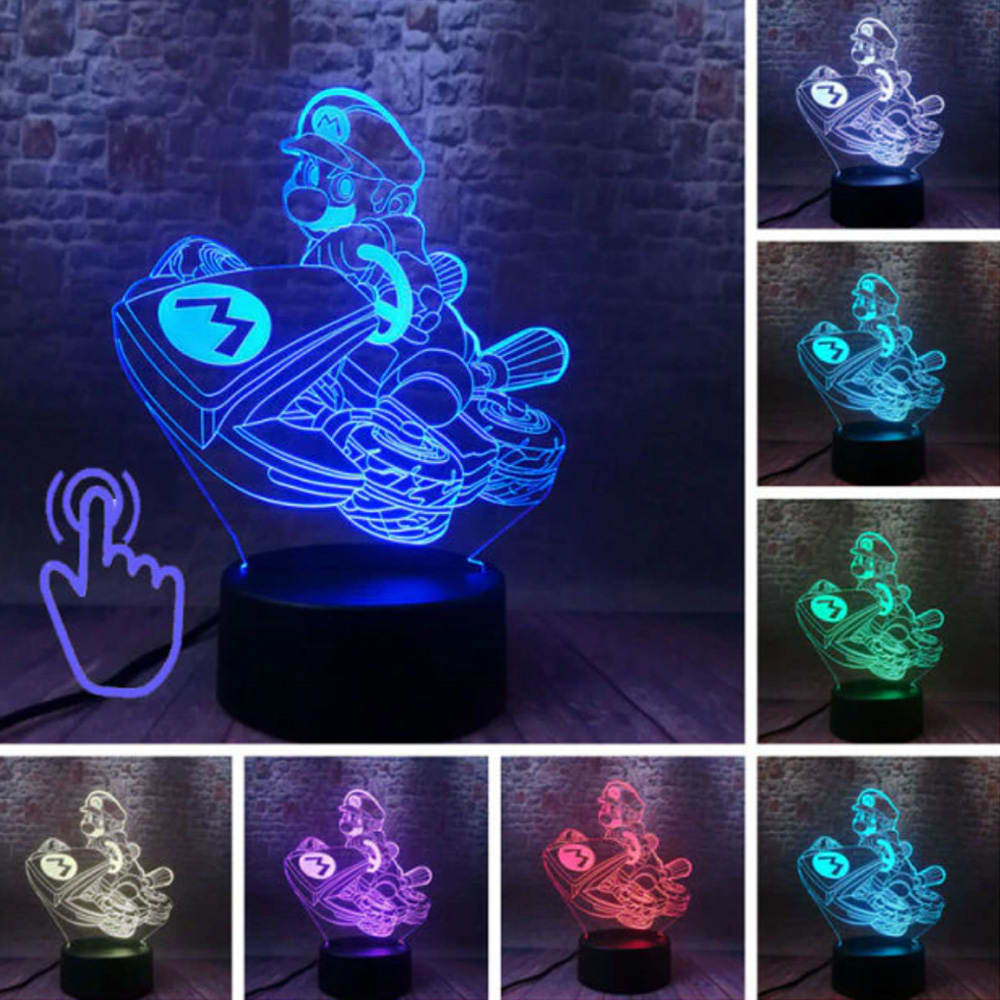 Lámpara Mario Kart Led 7 Colores | Boomers