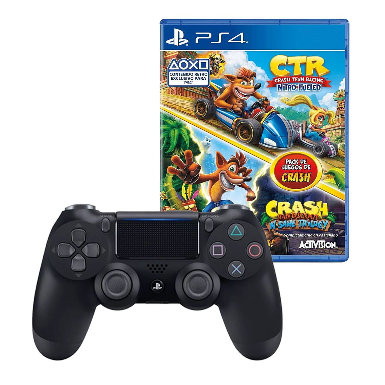 Juego PS4 Bundle Crash Nitro Fueled y Crash Bandicoot + Mando PS4 V2 ...