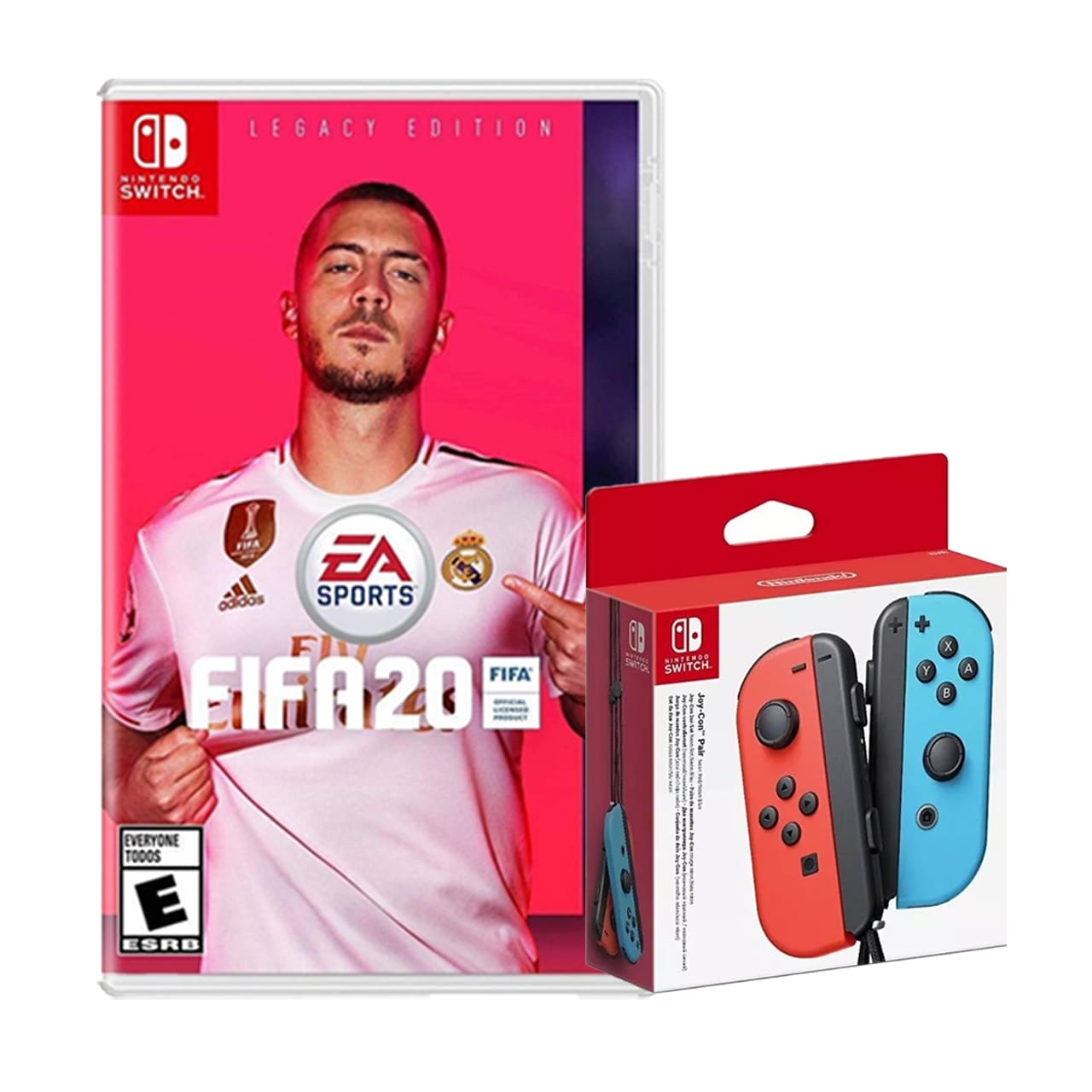 Mando Nintendo Switch Joy Con Neon Red & Blue + Fifa 20 | Boomers