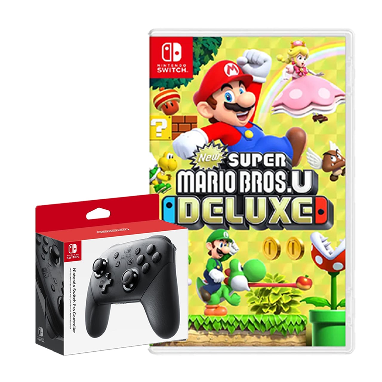 Mando Nintendo Switch Pro Controller + New Super Mario Bros U Deluxe ...