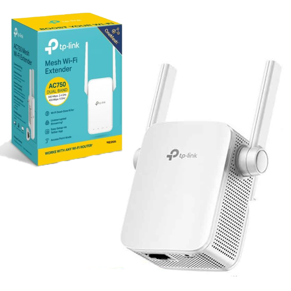 Repetidor WiFi TP-Link Alta Velocidad 300Mbps/433Mbps AC750 RE205 Vers ...