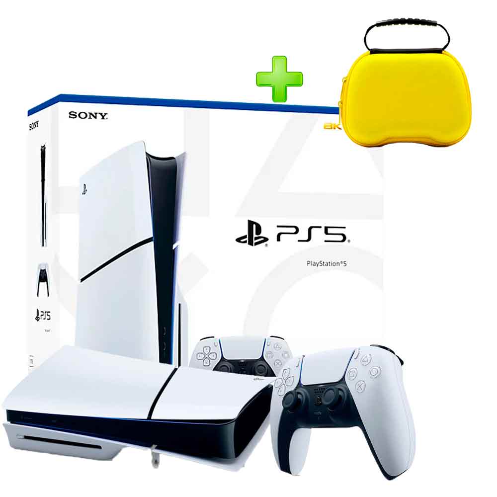 Pack Consola PS5 Slim con Lector 1TB + Estuche para Mando PS5 Amarillo ...