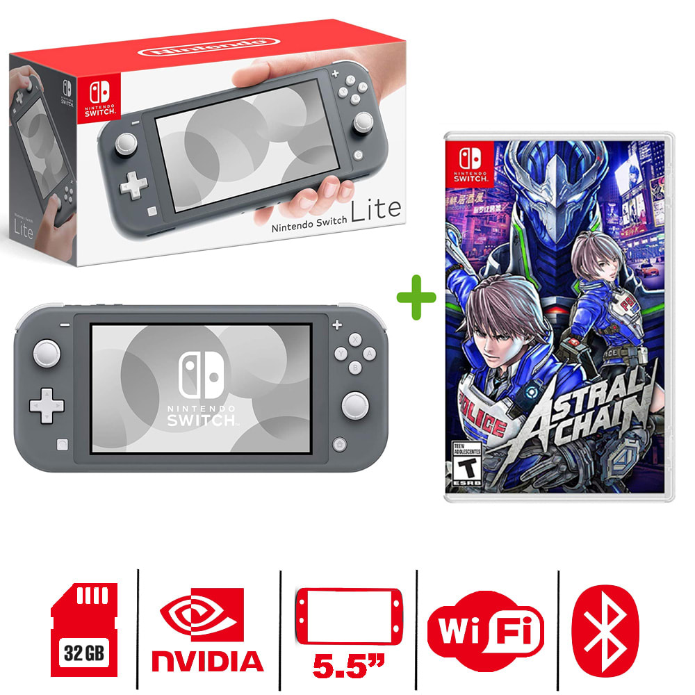 Consola Nintendo Switch Lite Gris + Astral Chain | Boomers