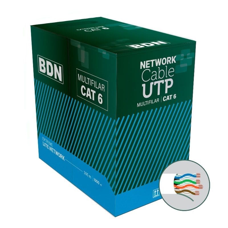 Cable utp cat6 23awg BLANCO multifilar 305m cobre | CT-Fullcctv