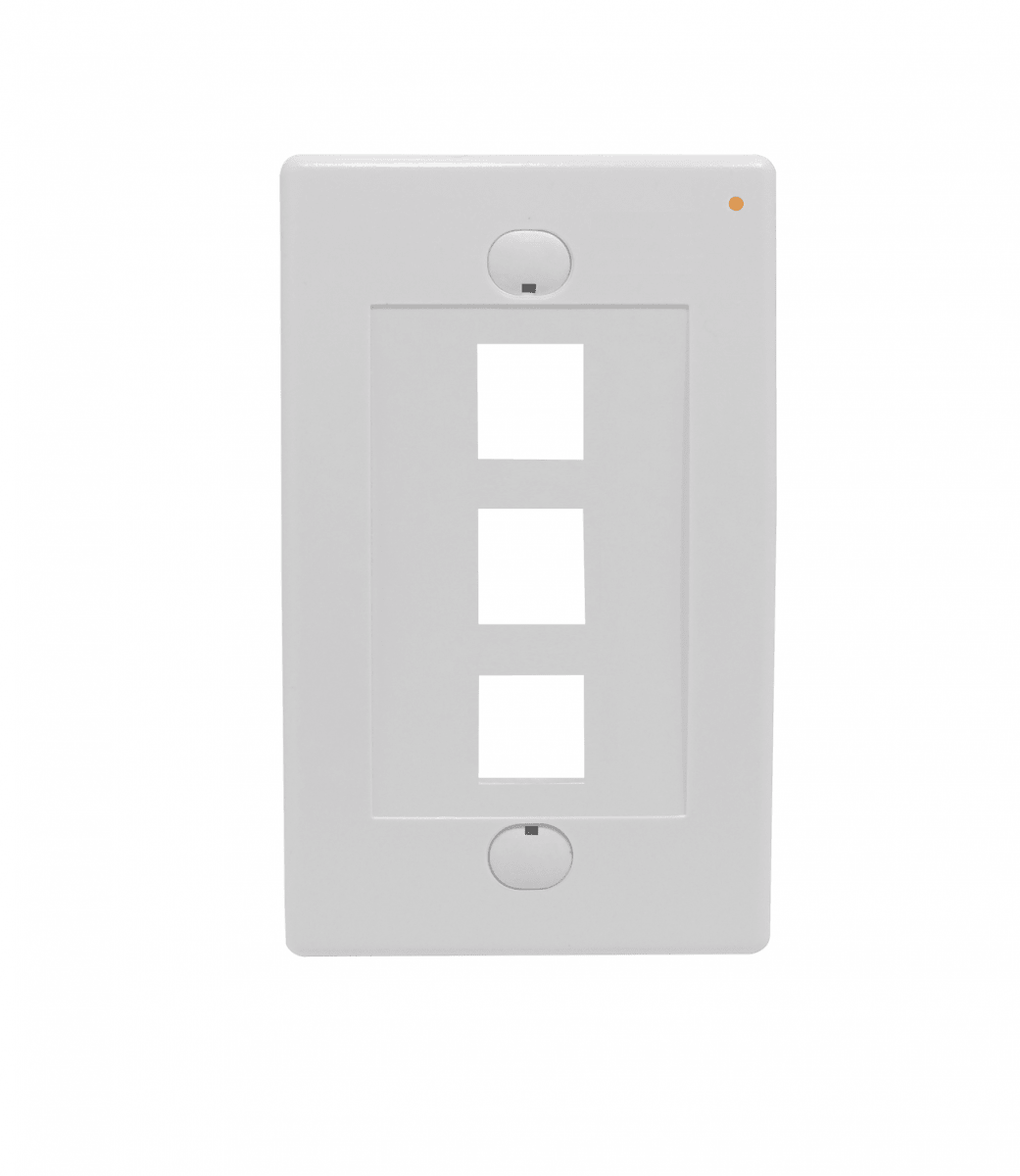 Faceplate Blanco 3-Keystone Vertical 70x114mm | CT-Fullcctv