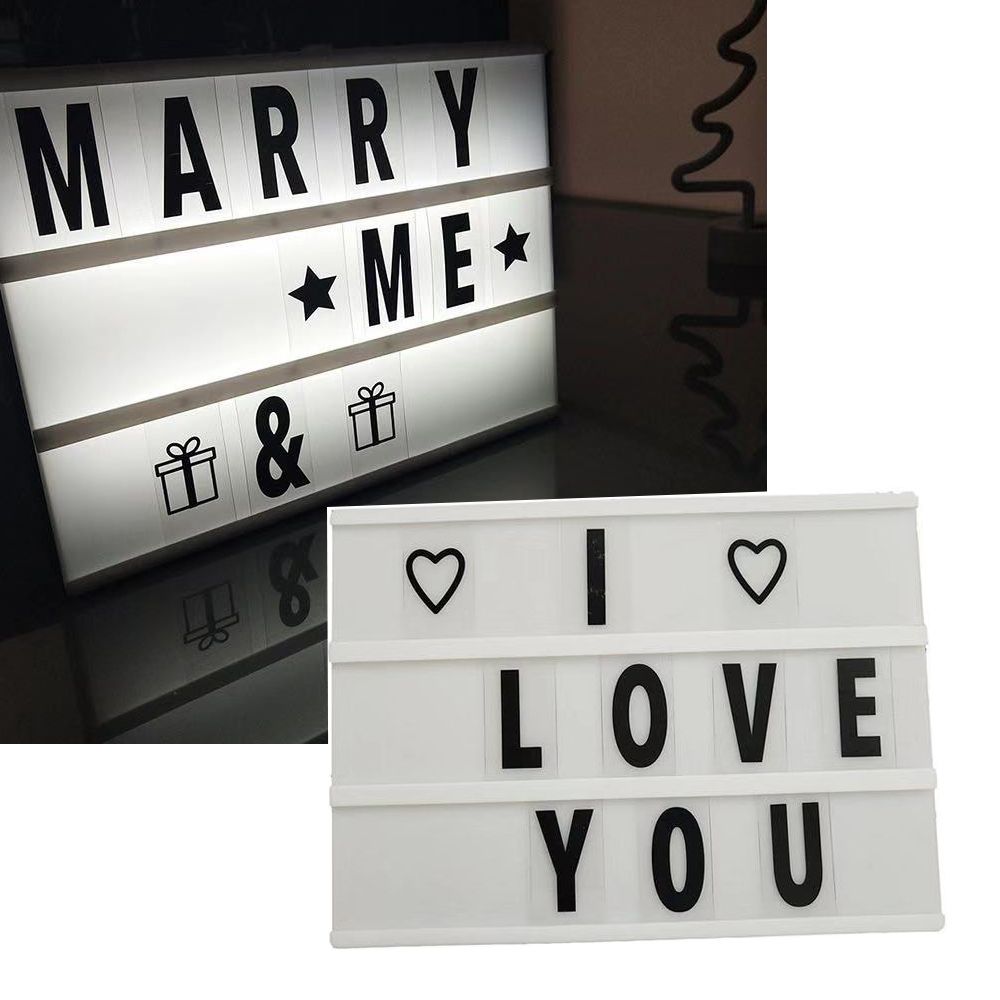 Letrero Caja Luminosa Led Light Box Con Letras | Casaliving