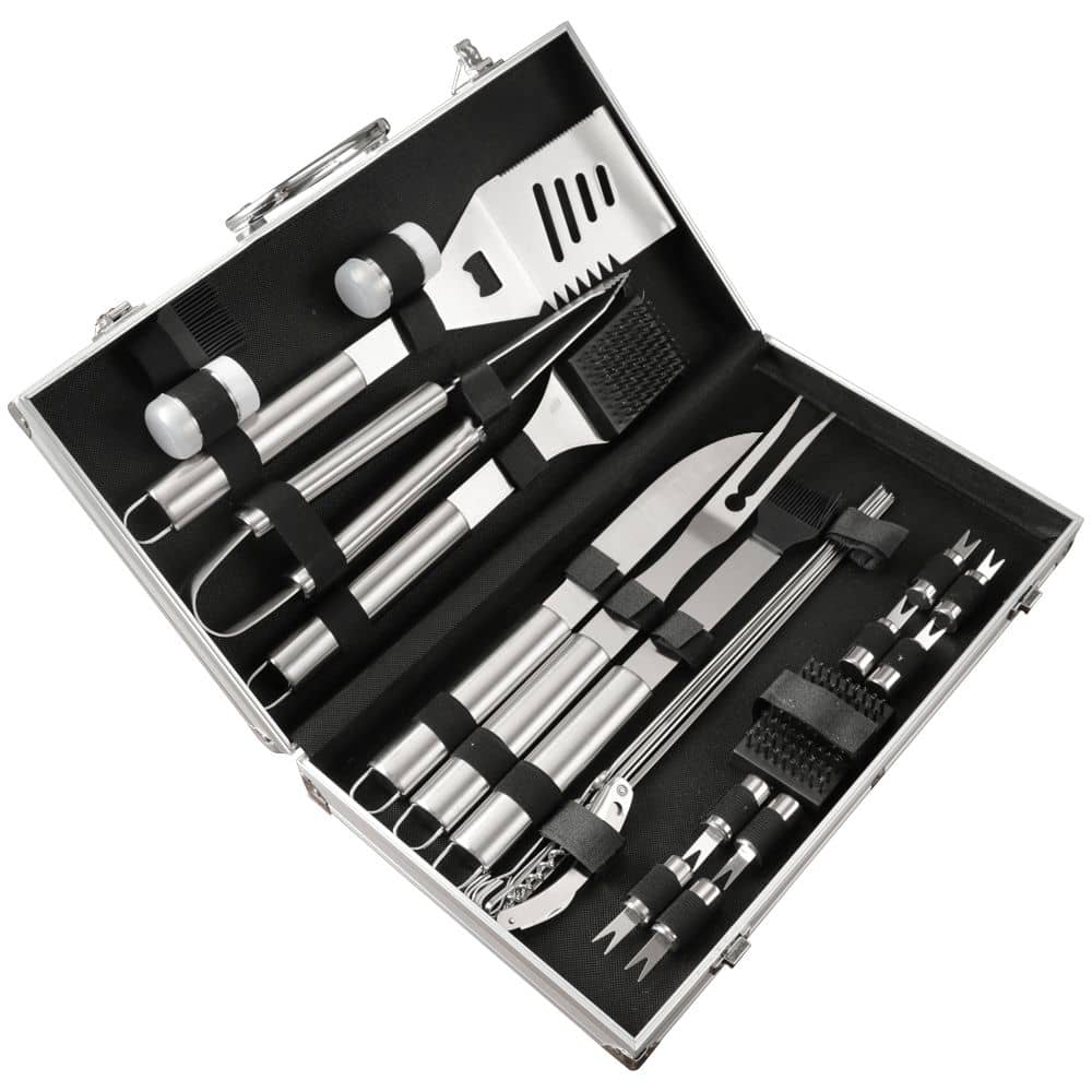 SET DE BBQ 25 PIEZAS EN MALETA DE ALUMINIO | The Home Bar