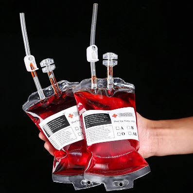 BOLSAS DE TRANSFUCION SANGUINEA CON SOPORTE (PACK DE 2) | The Home Bar
