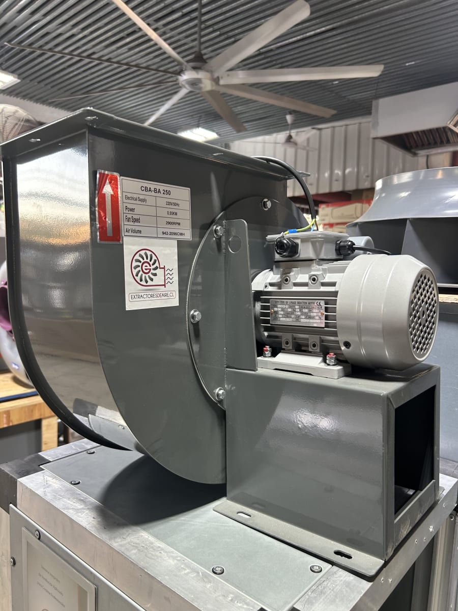 EXTRACTOR CENTRÍFUGO CBA-BA 250 0,55 KW, 220V | Extractores de aire