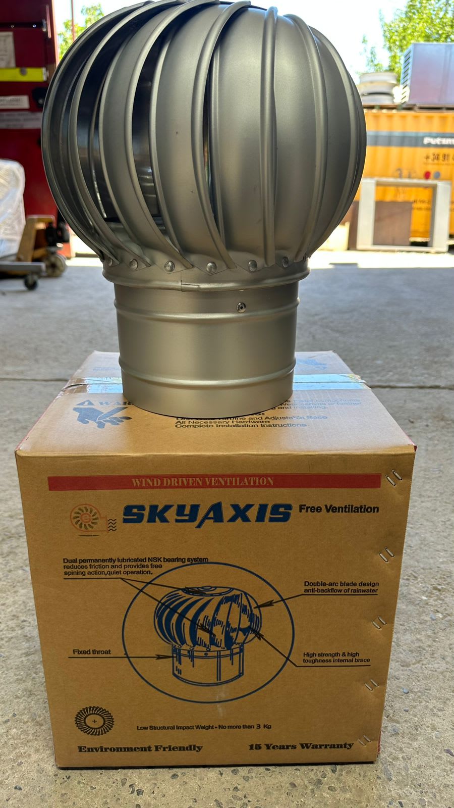 EXTRACTOR EÓLICO INDUSTRIAL 8'' - 200 MM ALUMINIO | Extractores de aire