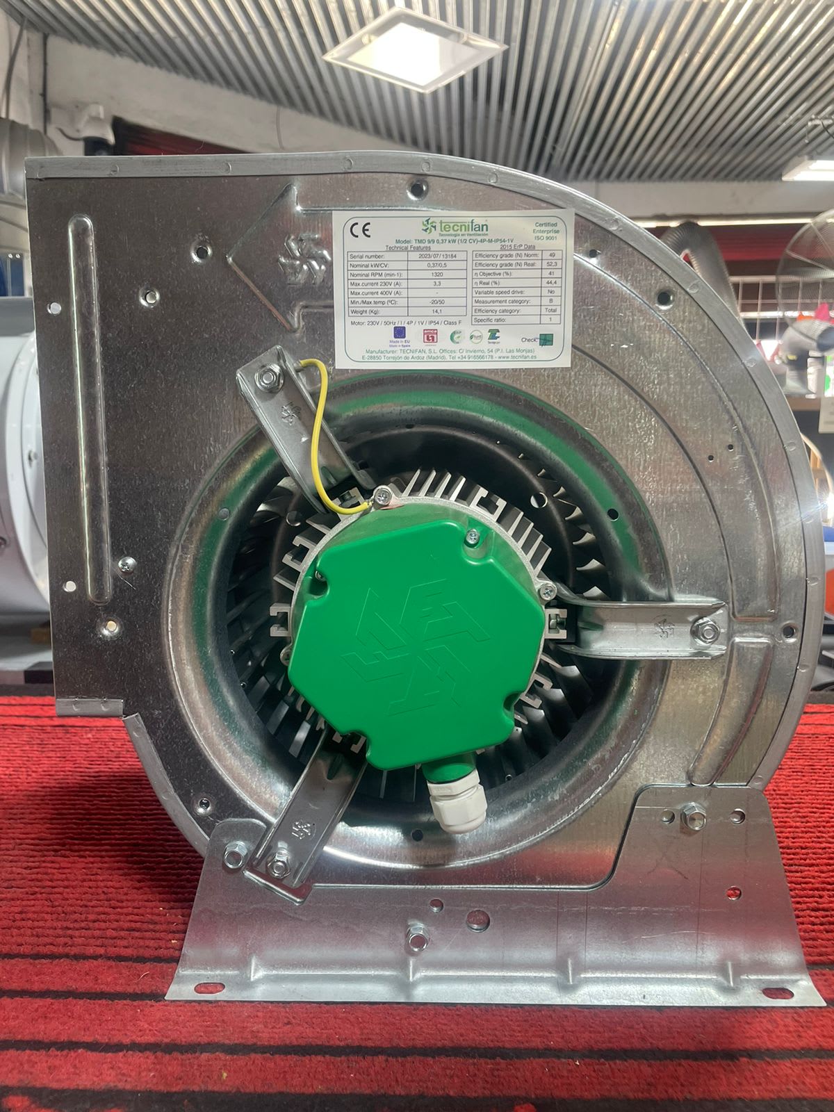 EXTRACTOR CENTRÍFUGO TECNIFAN TMD 9/9 4P, 0.37 KW, 220V | Extractores ...