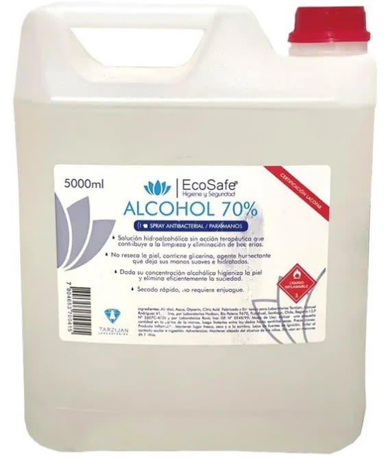 ALCOHOL AL 70% (5 lts) | Esquina Blanca SpA | Distribuidora de ...