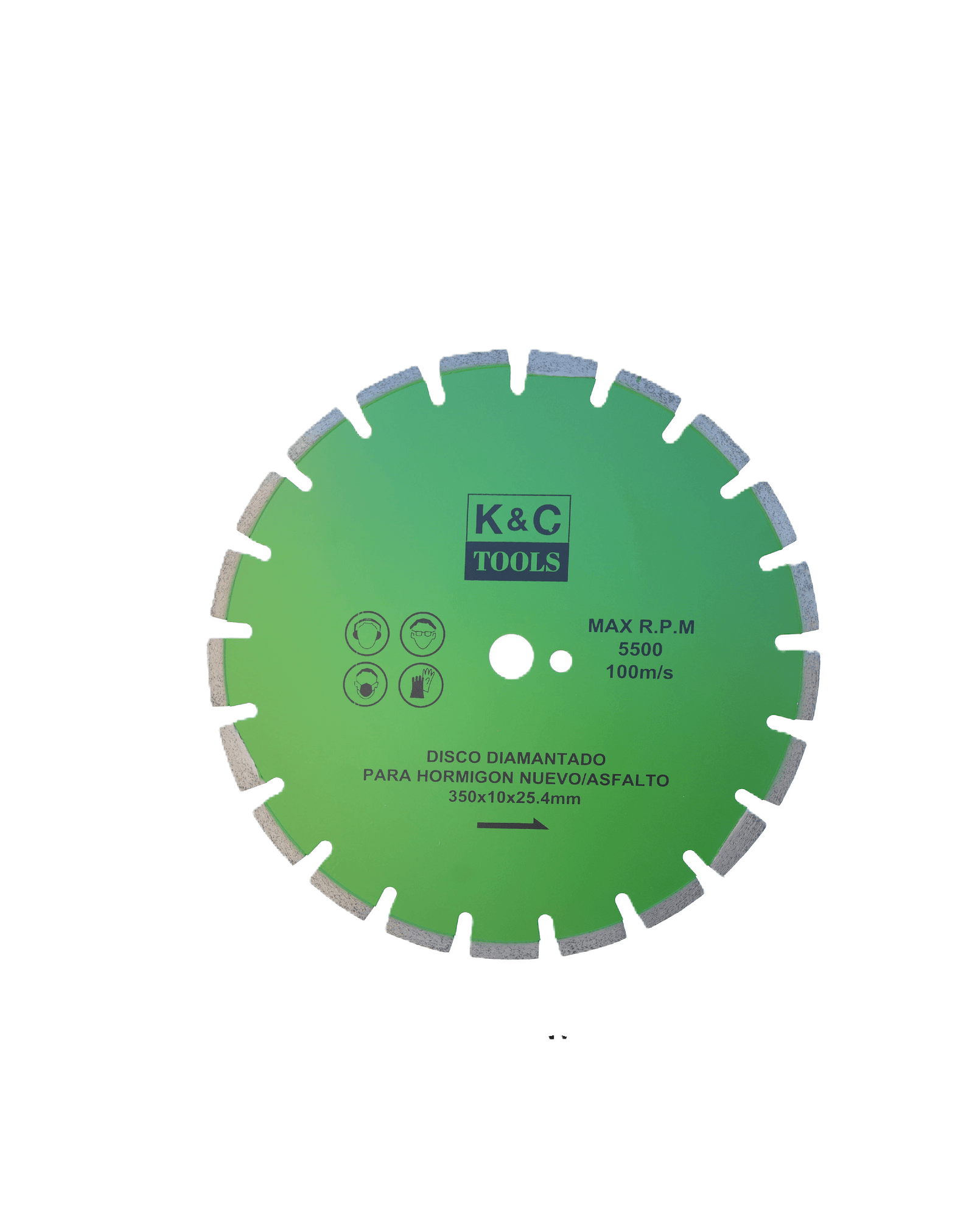 Disco Diamantado 14" Verde Hormigon Nuevo/Asfalto | HD TOOLS | Soluciones en Construcción e ...