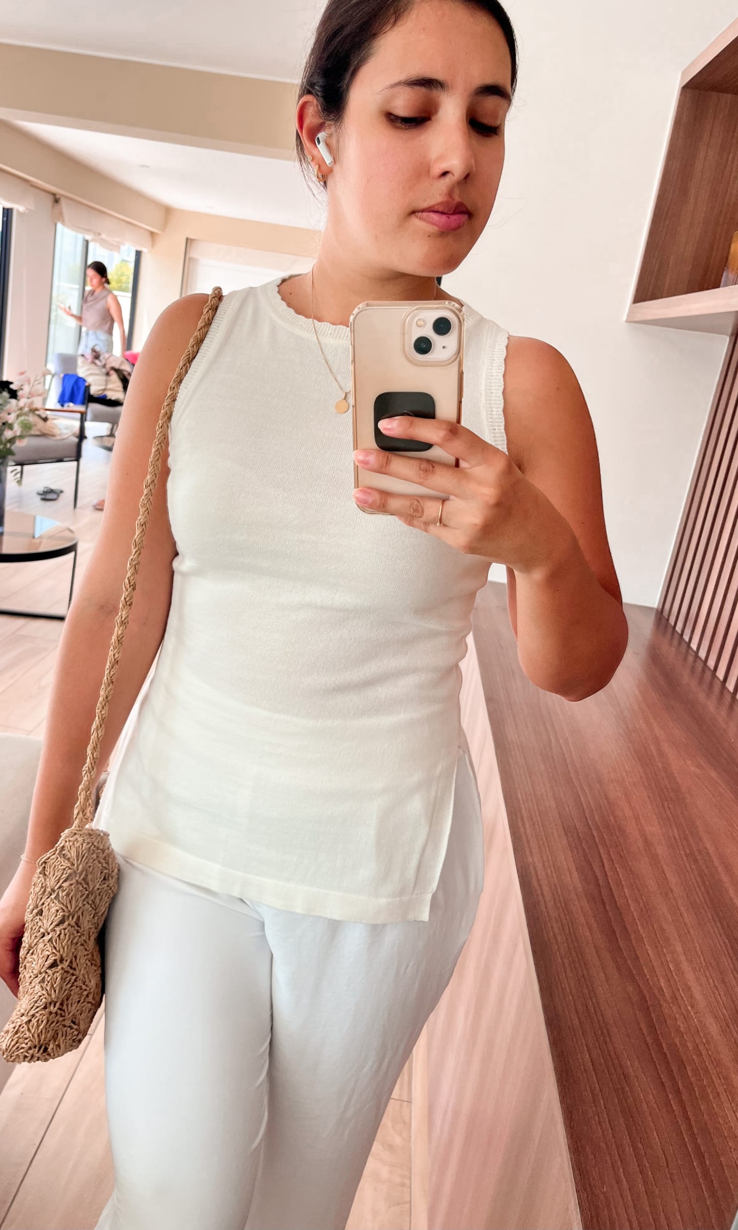 Top tejido Coco perla | Moshtienda