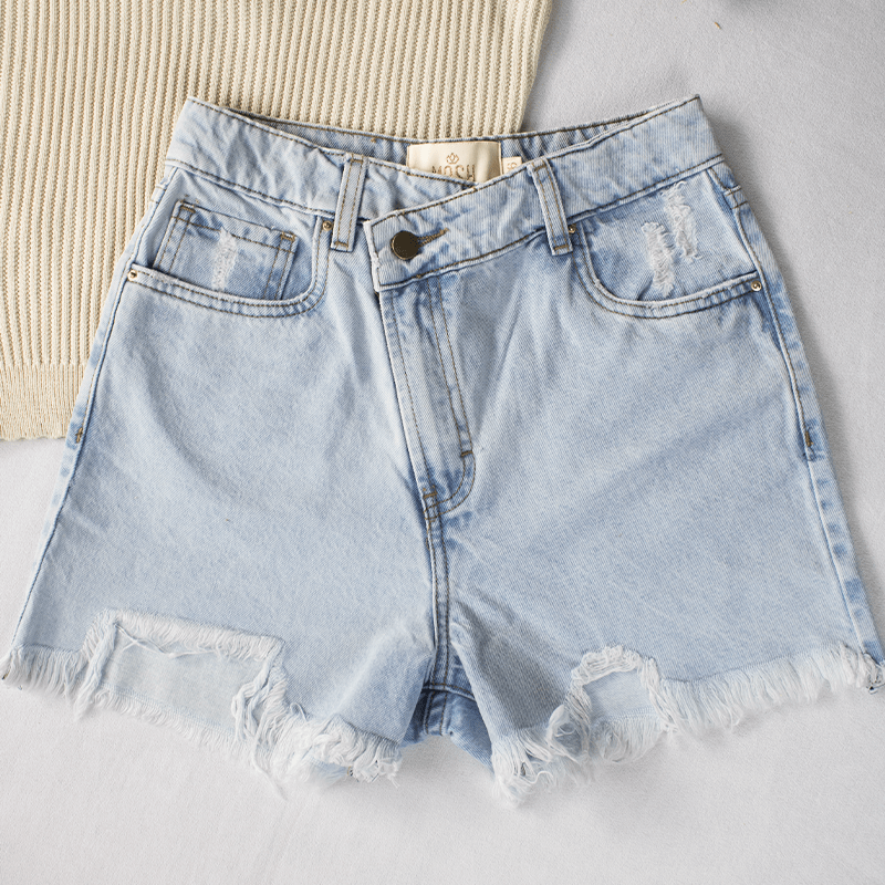 Short Jean cruzado sky | Moshtienda