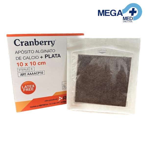 APOSITO ALGINATO DE CALCIO + PLATA - CRANBERRY | Megamed Chile Ltda