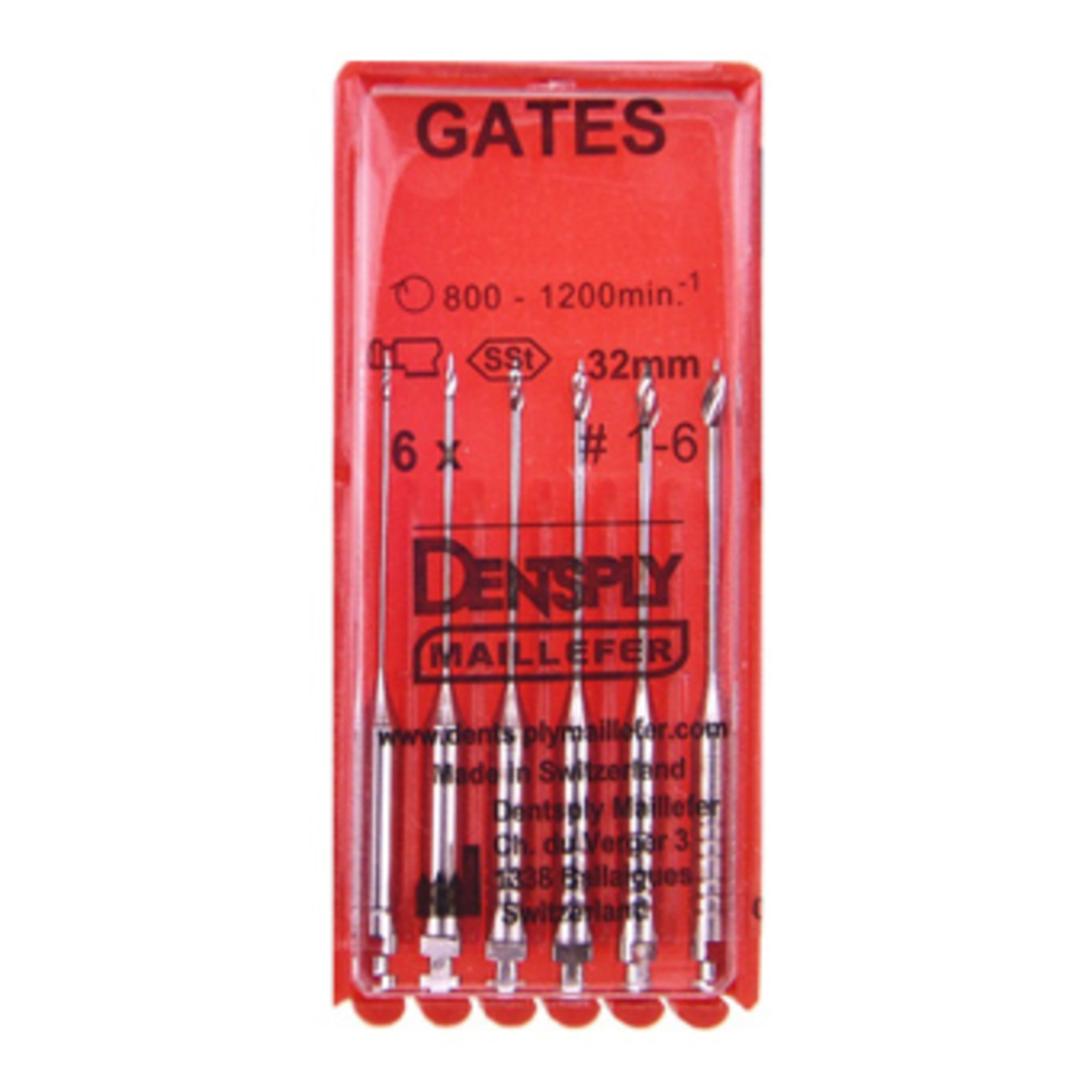 GATES 32MM Nº1/6 DENTSPLY PACK 6 UNIDADES | Megamed Chile Ltda