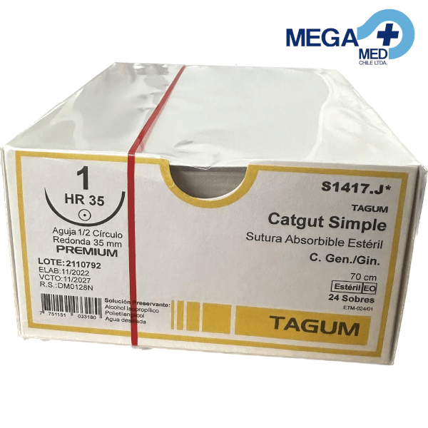 SUTURA - CATGUT SIMPLE ABSORB. | Megamed Chile Ltda