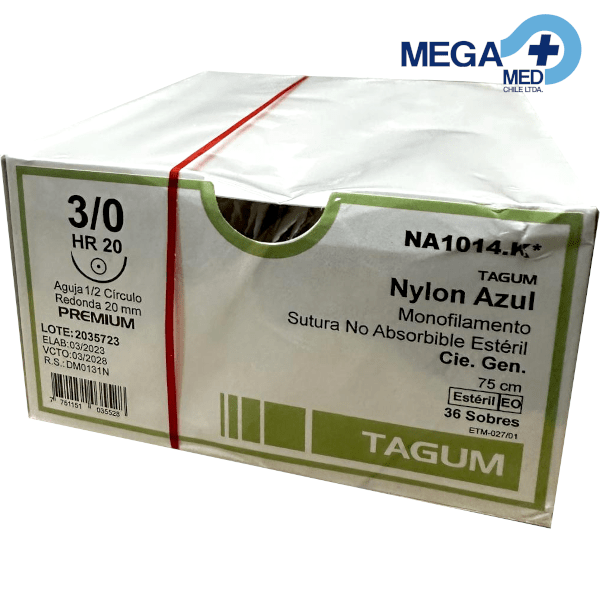 SUTURA - NYLON AZUL MONOF | Megamed Chile Ltda