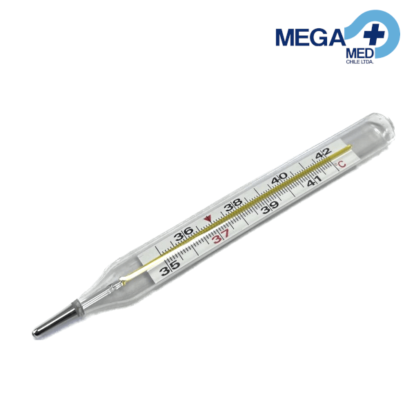 TERMOMETRO CLINICO PLANO MERCURIO | Megamed Chile Ltda
