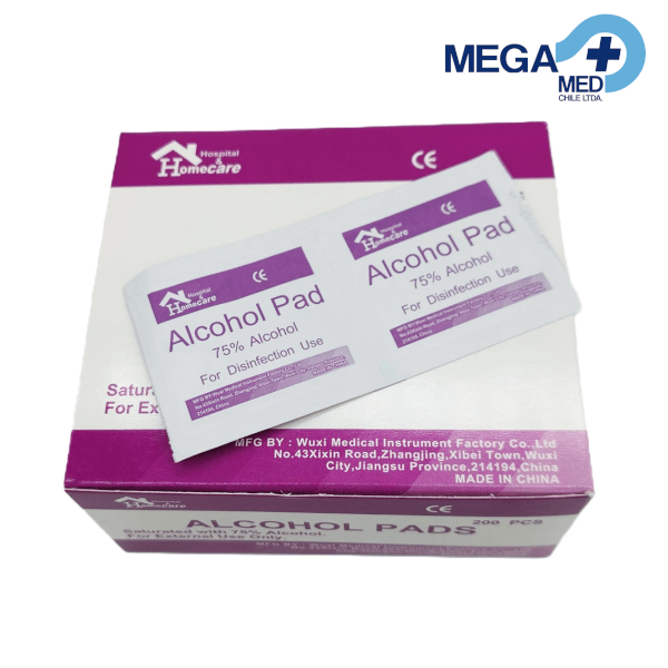 ALCOHOL PADS CAJA X 200 UN | Megamed Chile Ltda
