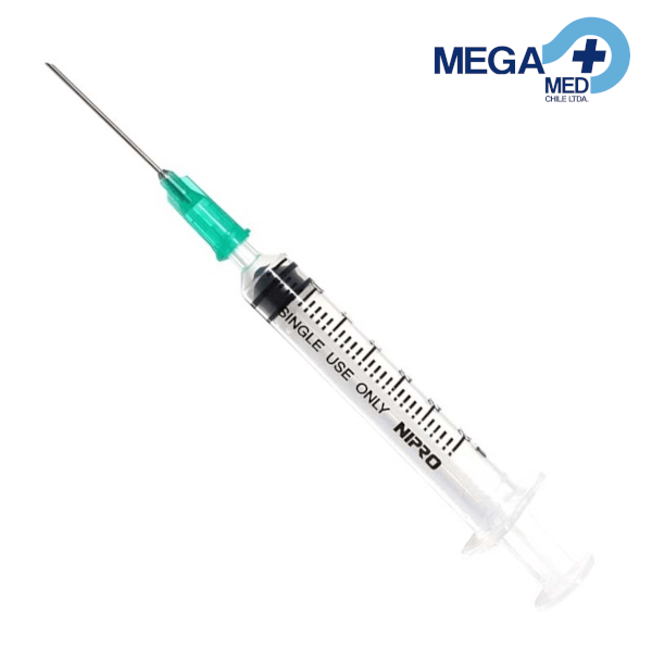 JERINGA 5 CC L/L 21G X 1-1/2 - NIPRO | Megamed Chile Ltda