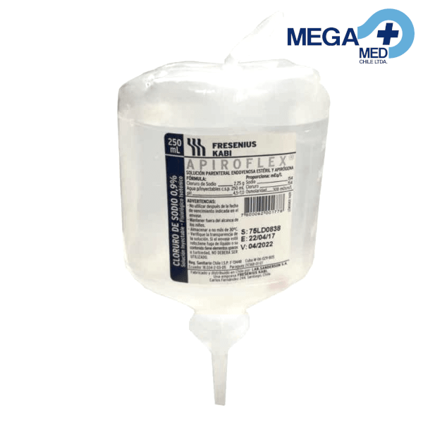 SUERO FISIOLOGICO 250 CC 0.9% NACL | Megamed Chile Ltda