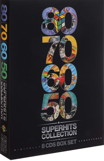 CD DELUXE BOX SET EDITION 80' 70' 60' 50'/ SUPERHITS COLLECTION 8CD ...