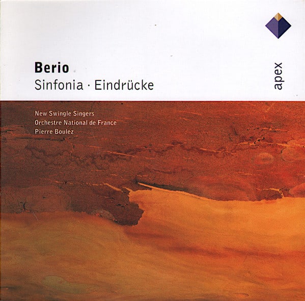 CD APEX/ BERIO SINFONIA-EINDRUCKE 1CD | Plaza Musica