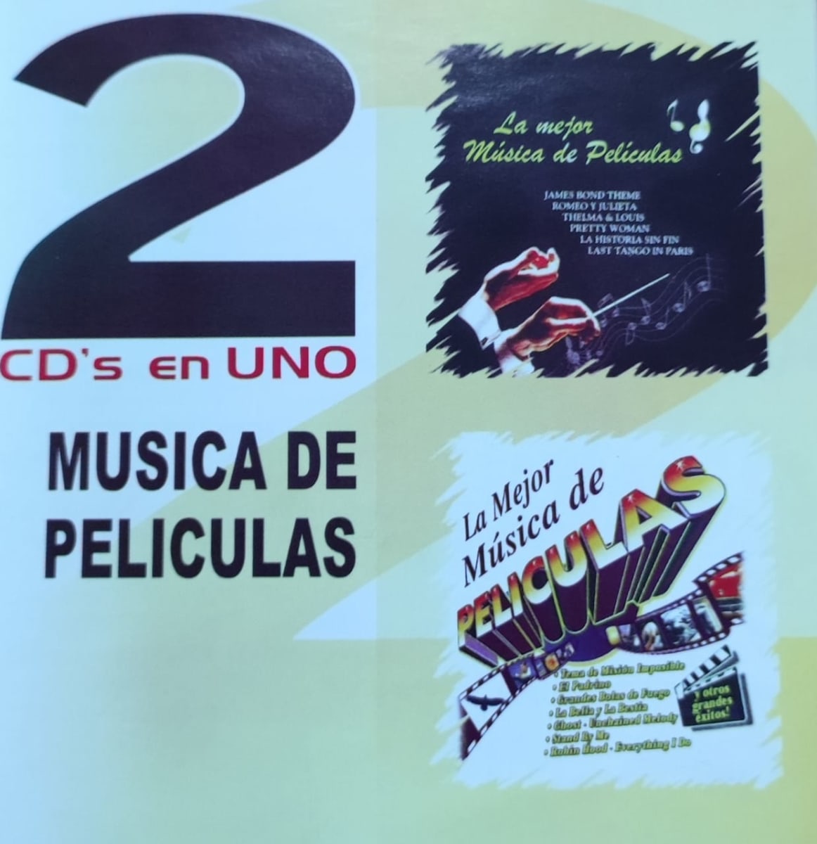 CD MUSICA DE PELICULAS/ LAS MEJORES MUSICA DE PELICULAS 2CD | Plaza Musica
