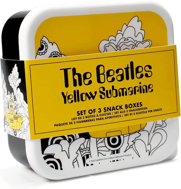 LUNCH BOX BEATLES - SNACK BOXES SET OF 3 - THE BEATLES (YELLOW ...