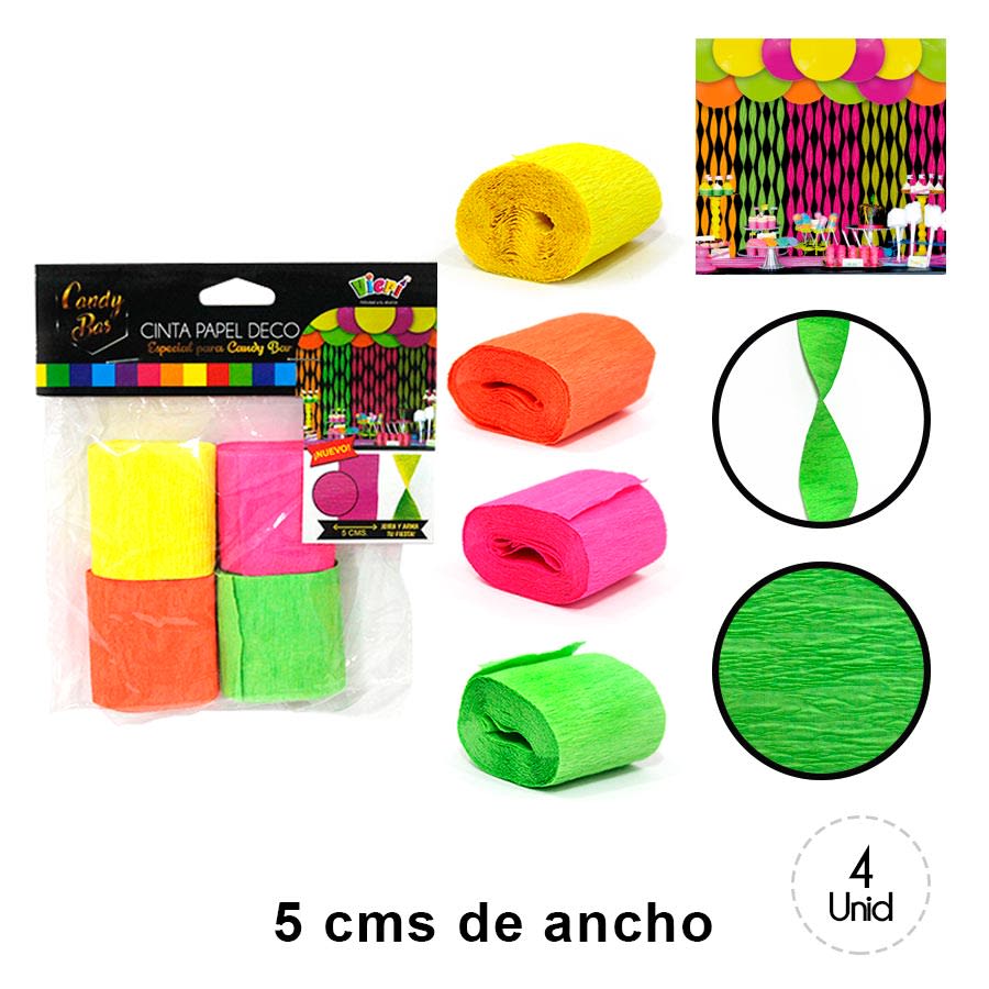 FESTONES MIX NARANJO-VERDE-AMARILLO-ROSA | woki