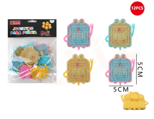 JUGUETE PARA PIÑATA ANILLO LABERINTO 12 PCS | woki