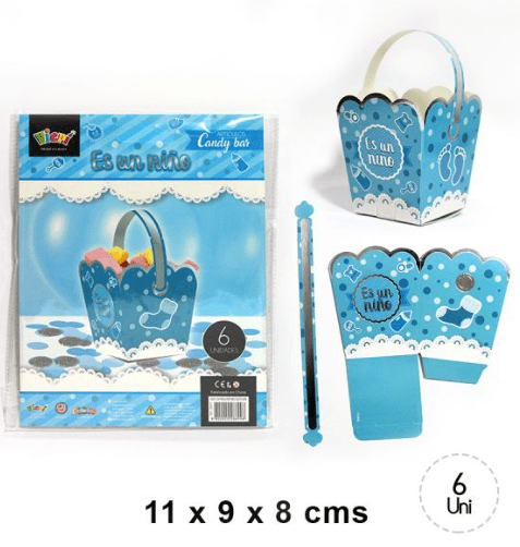 CAJA BABY SHOWER BOY 6 UND | woki