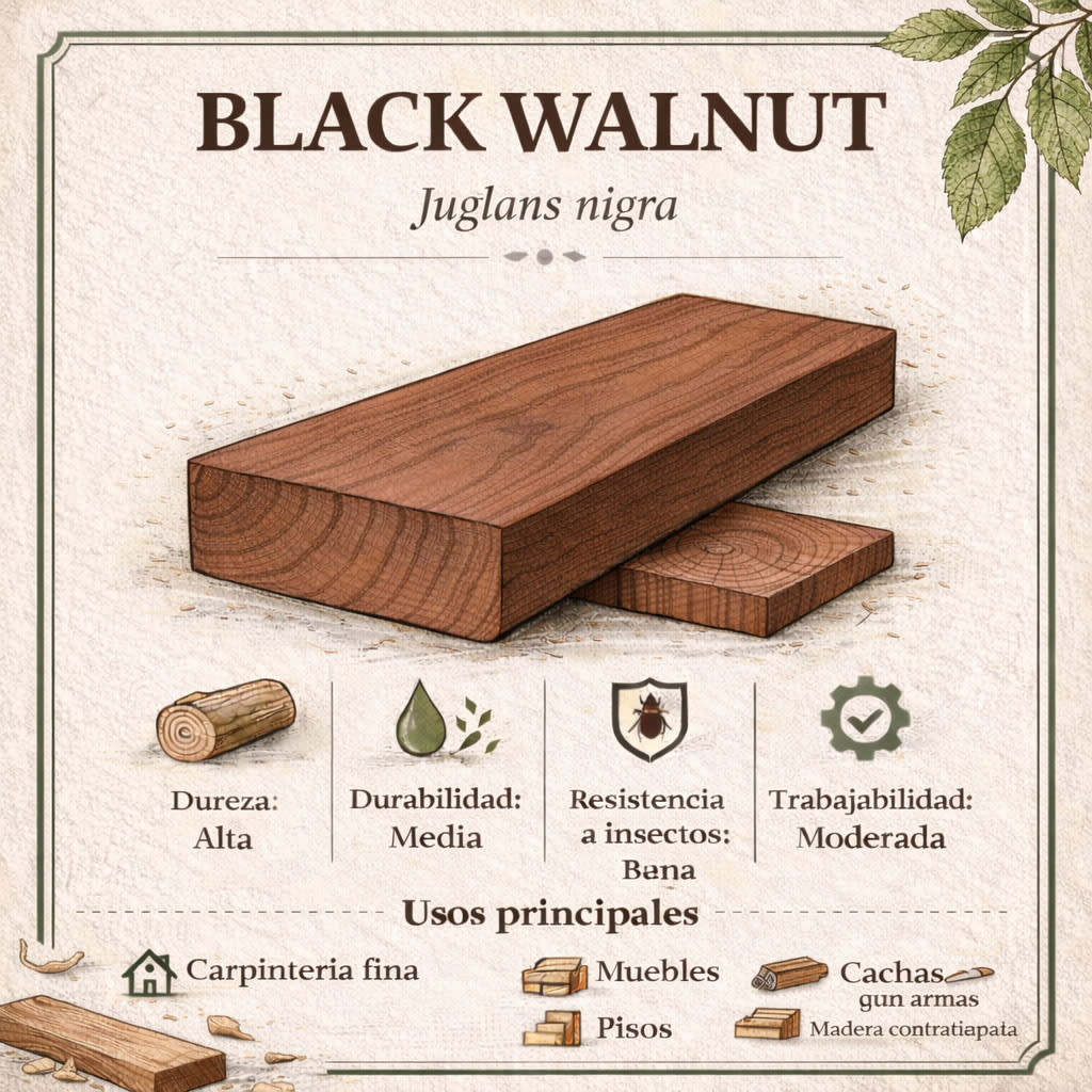 BLACK WALNUT CALIDAD FAS | MADERAS TRANAPUENTE