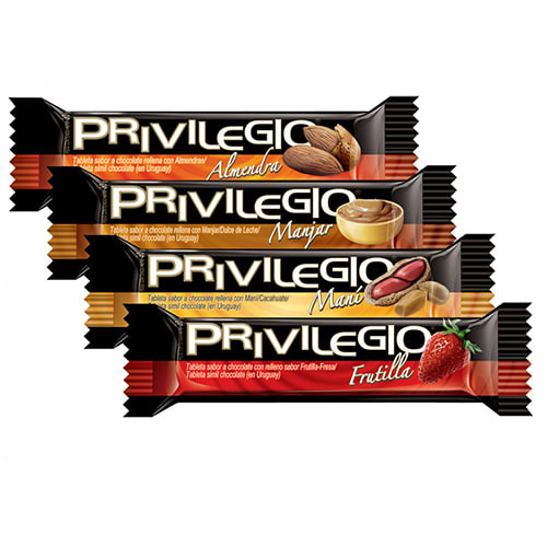 Chocolate Privilegio frutilla 30 g | La Pileta