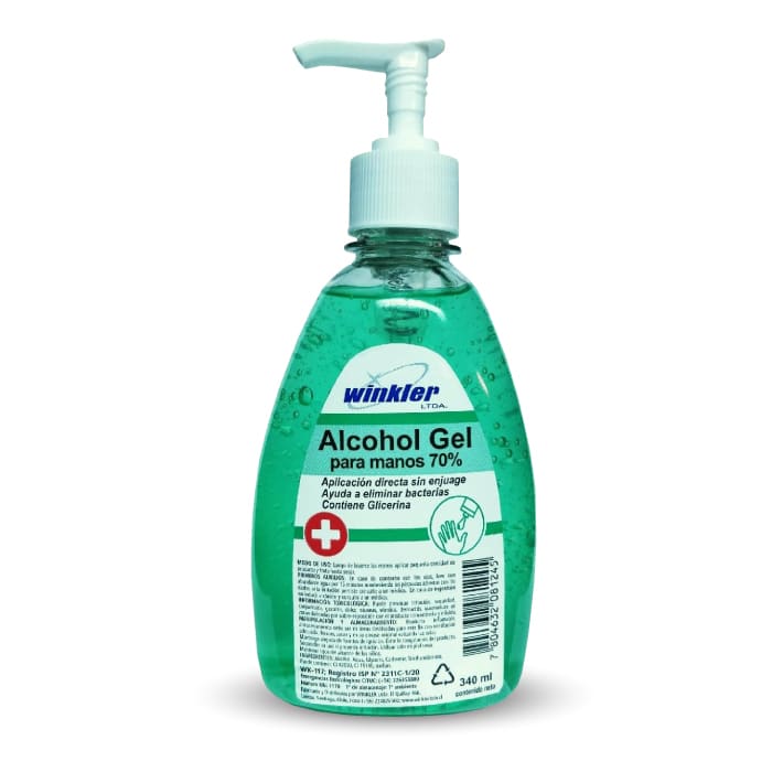 Alcohol Gel Winkler con dosificador 340ml | MUMMA UNIFORMES