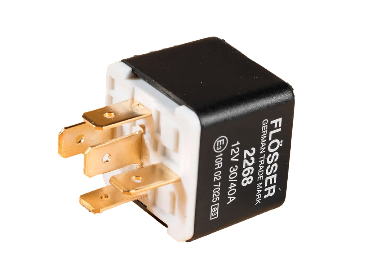 2268 RELAY DE LUCES 12V 5 TERMINALES 30A/40A PESADO ALEMAN FLÖSSER ...