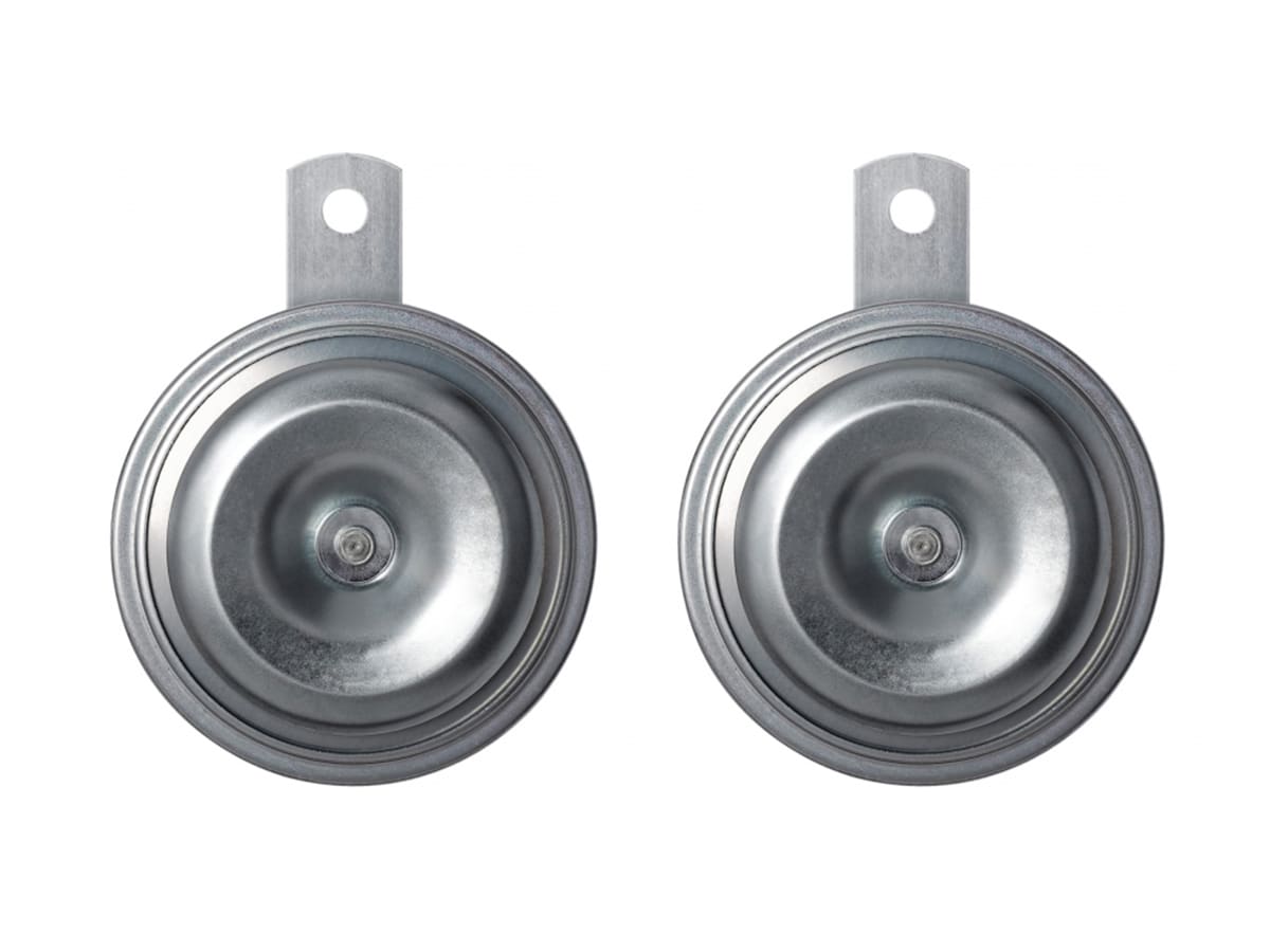 127659 JUEGO DE 2 CLAXON TIPO PLATILLO 12V ALTA Y BAJA FLÖSSER | Autofoc
