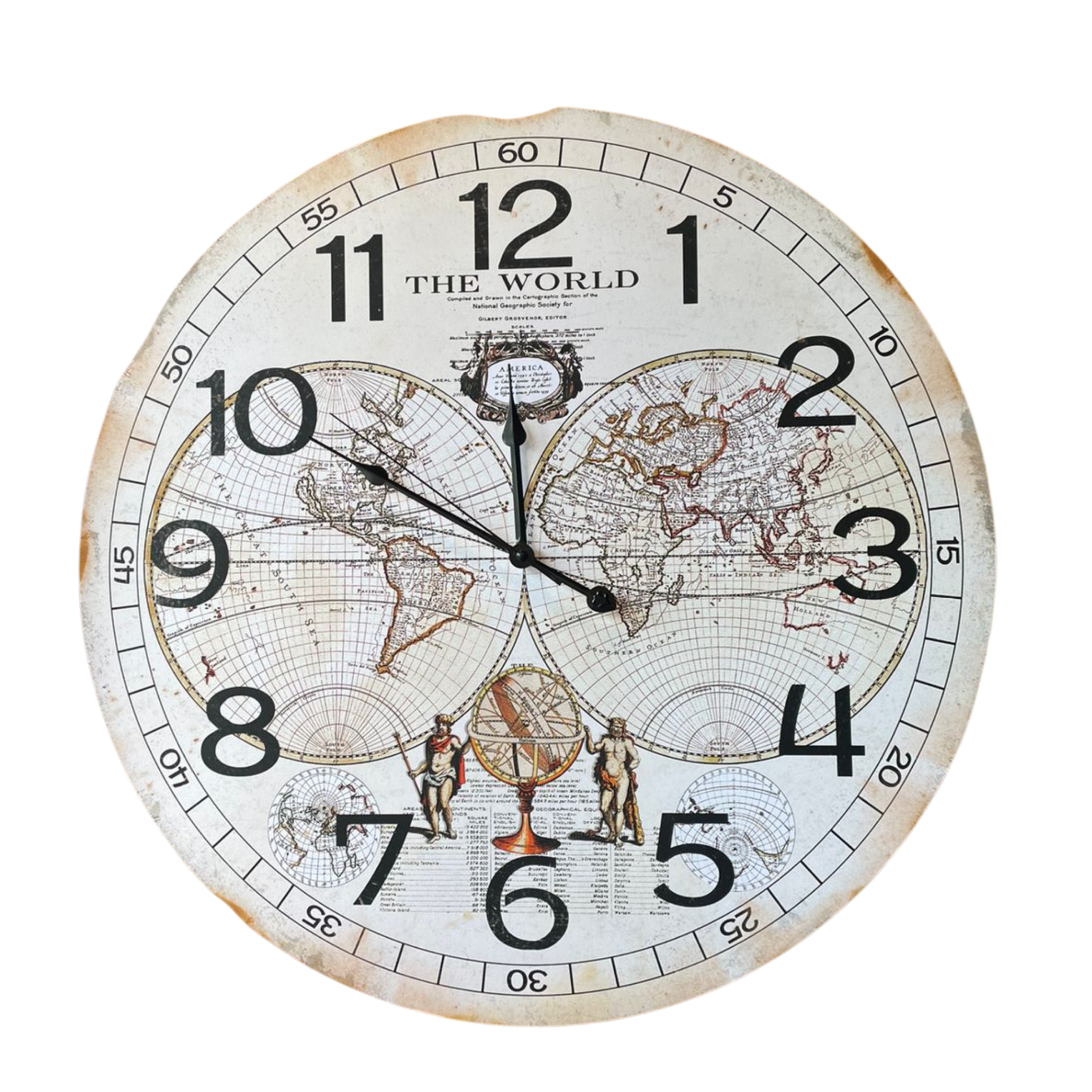 Reloj Mapa Mundial 60cms | Basg Marine