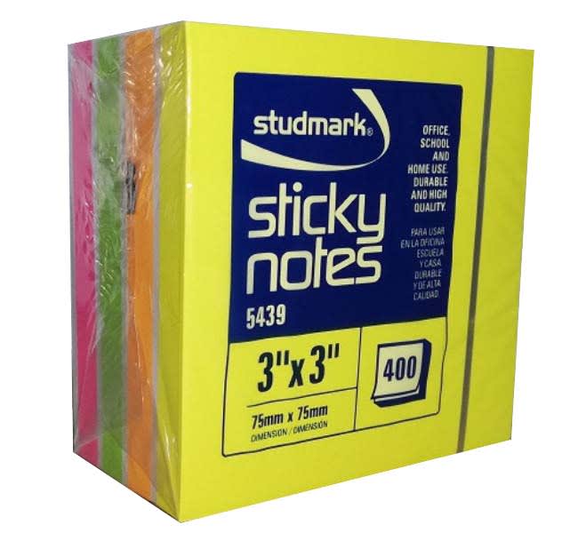 NOTAS ADHESIVAS 75X75 COLORES 400 HJ.STUDMARK ST05439 80468 | Mayorista 7