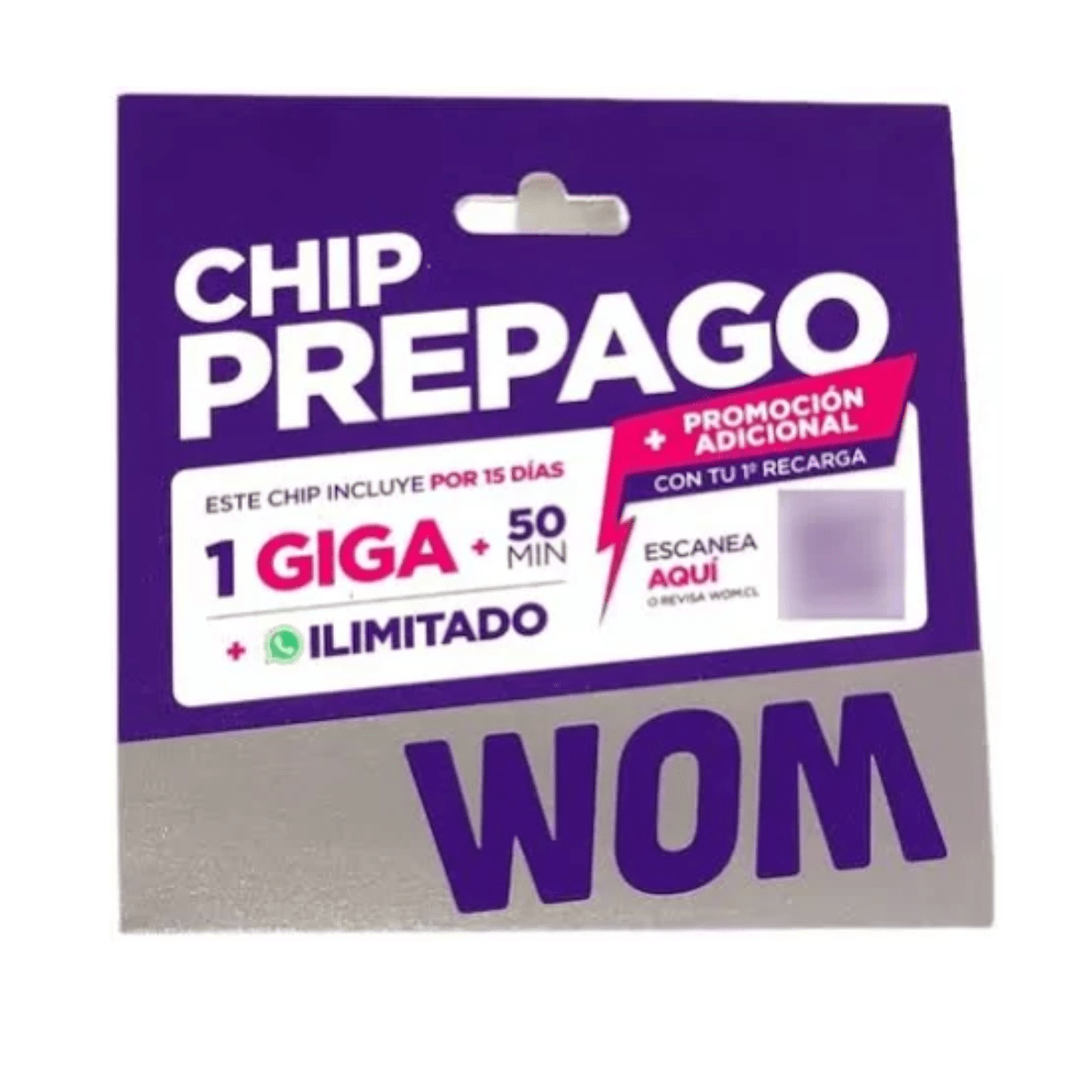 Chip Prepago 4G WOM 7804644070046 | MundoTecno