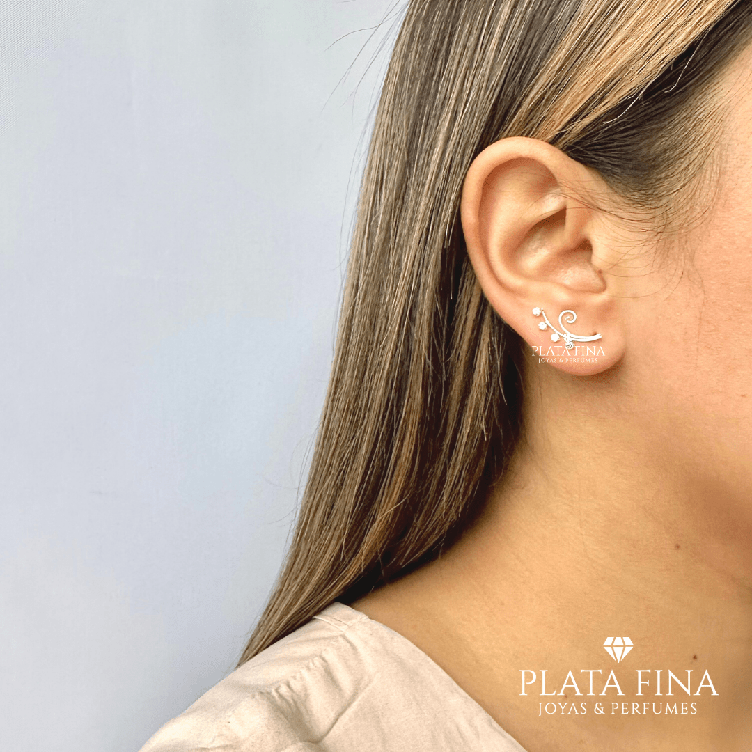 Aros Plata Mini Trepadores | Plata Fina