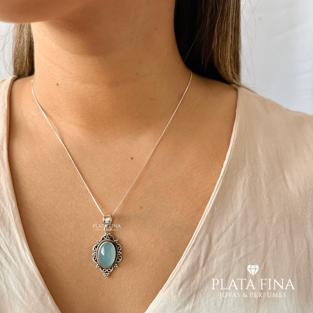 Conjunto Plata Turquesa Envejecido | Plata Fina