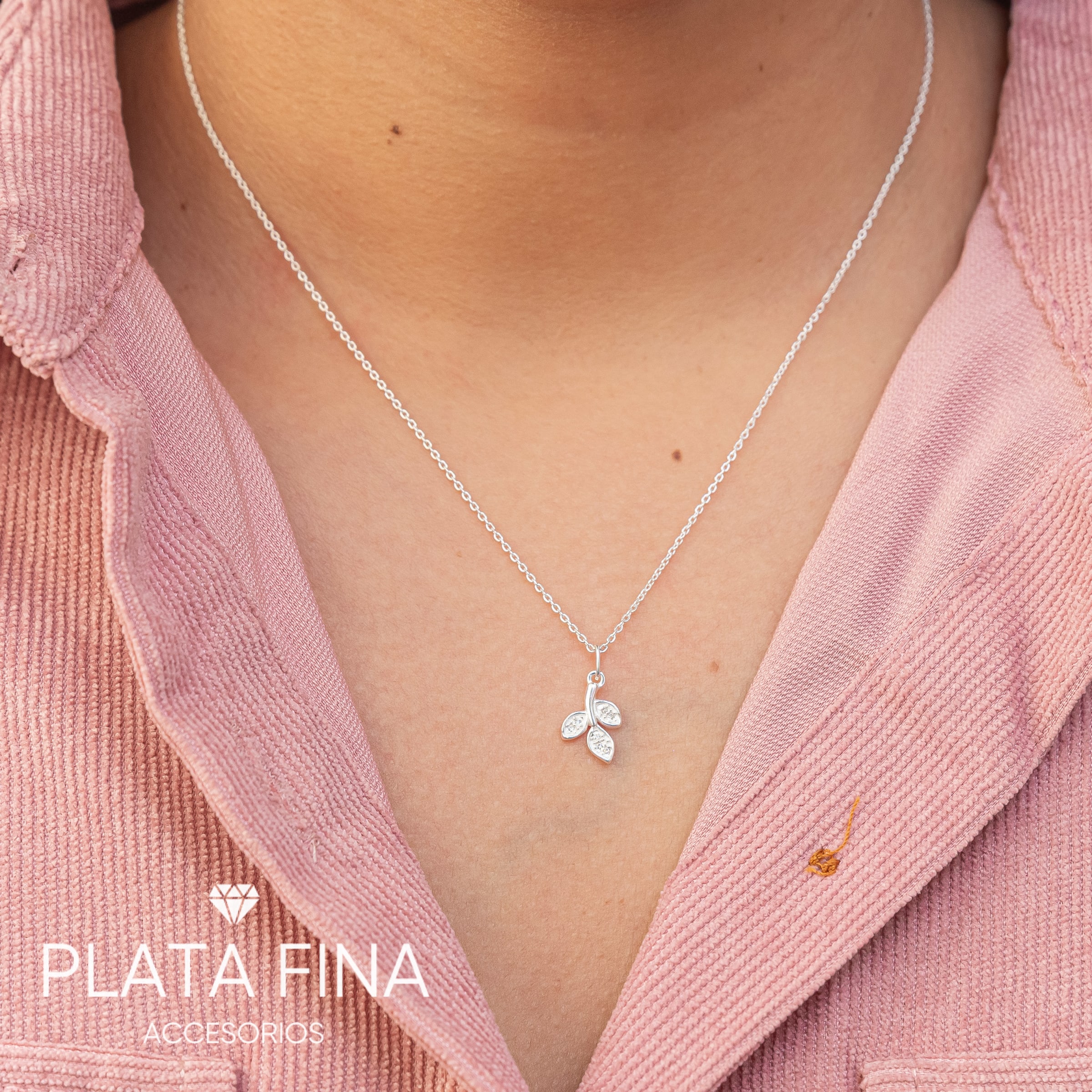 Collar Plata Mini Hojitas | Plata Fina